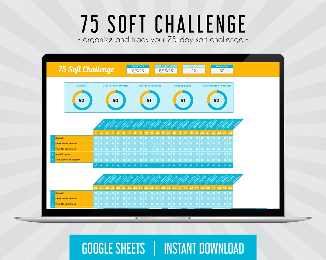 75 Soft Challenge Task Scheduler, Productivity Aid, Goal Planning ...