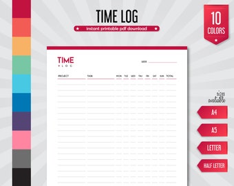 Time Sheet Printable 15 Minute Units Work Time Tracker Employee Time ...