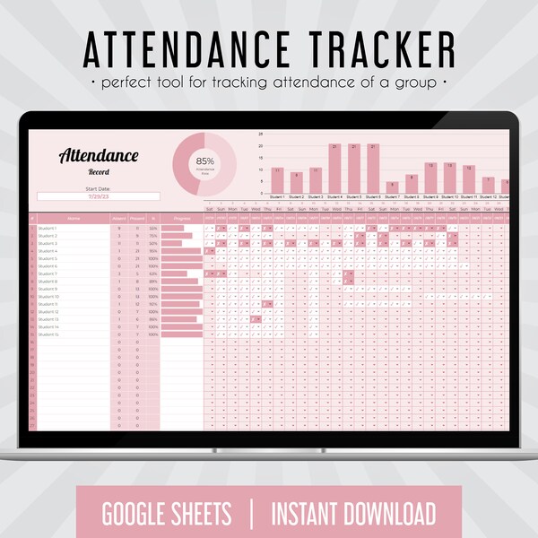 Employee Attendance Tracker Template - Etsy