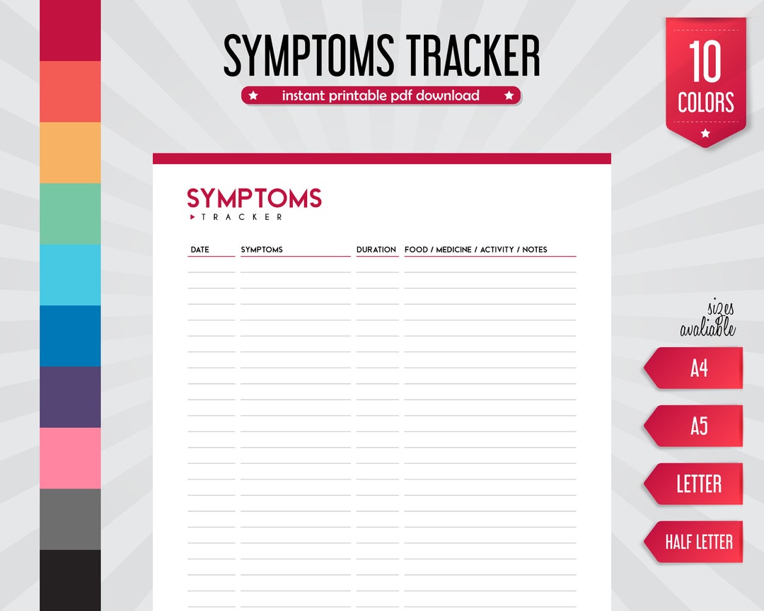 Health Tracker, Symptom Log, Medical Journal, Condition Tracker ...