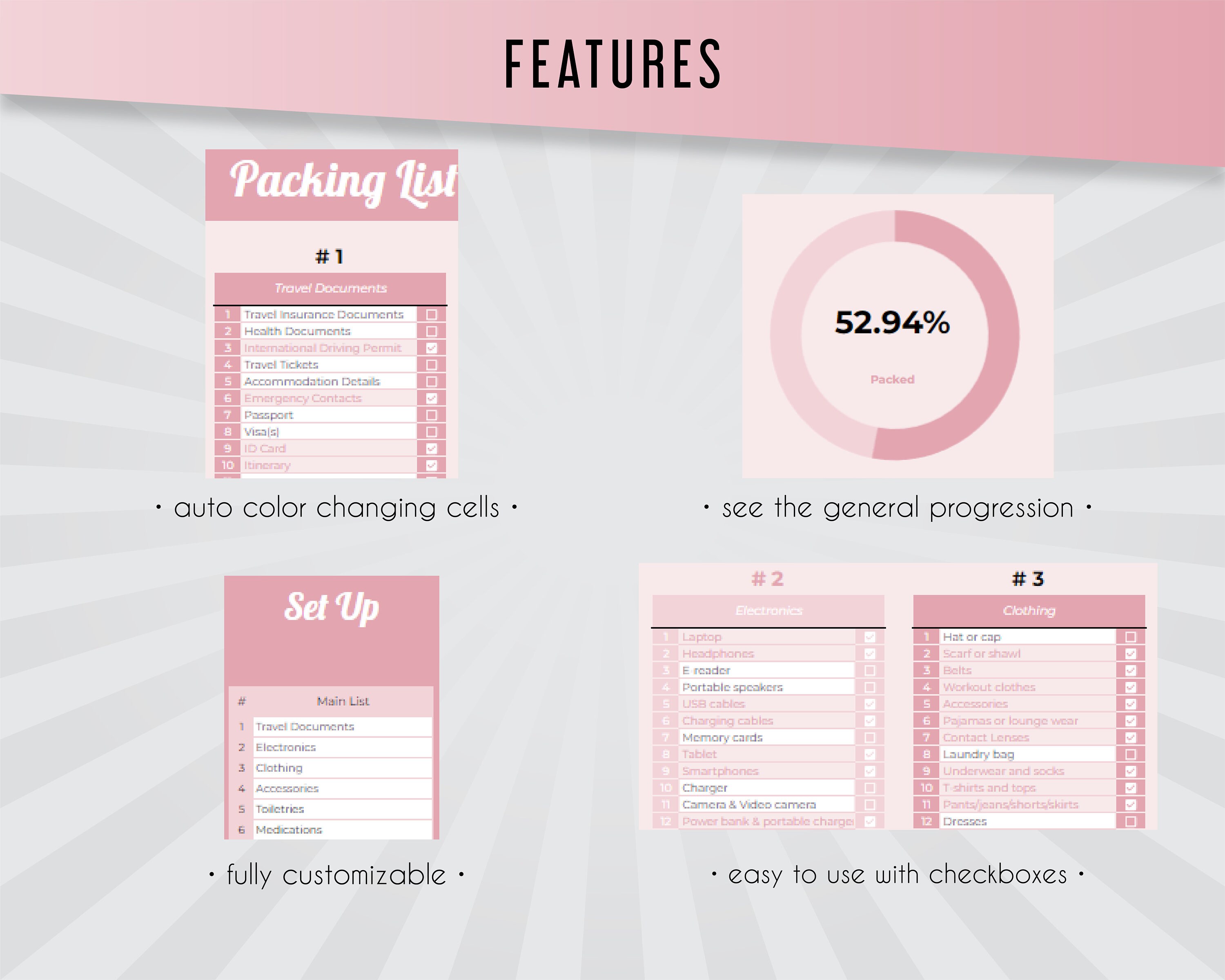 Packing List, Home Inventory, Household Checklist, Moving Planner ...