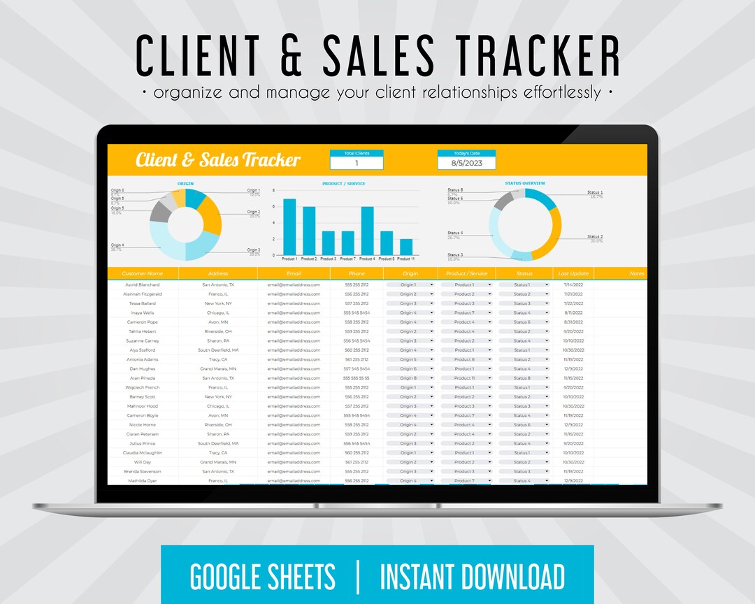Client Tracker, Sales Analysis, Business Insights, Performance Tracker ...
