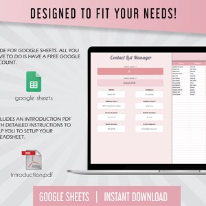 Contact List, Contact List Sheet, Google Sheets, Address Book, Address ...