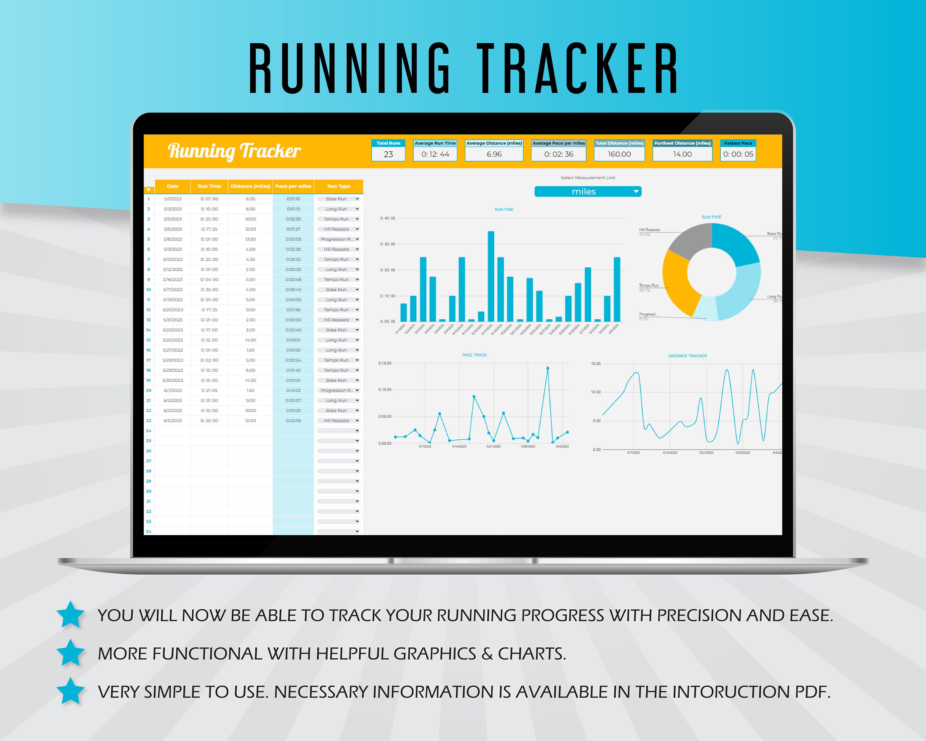 Running Logger Activity Tracking Progress Monitor Fitness - Etsy