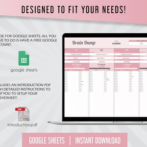 ADHD Brain Dump, ADHD Overwhelm, Anxiety Worksheet, Success ...