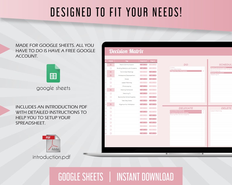 Eisenhower Matrix, Decision Framework, Time Management, Action Planning ...