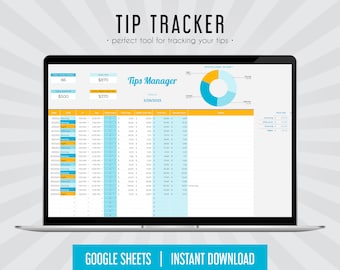 Tip Tracker Tip Spreadsheet Google Sheets Income Spreadsheet Employee Tracker Finance ...