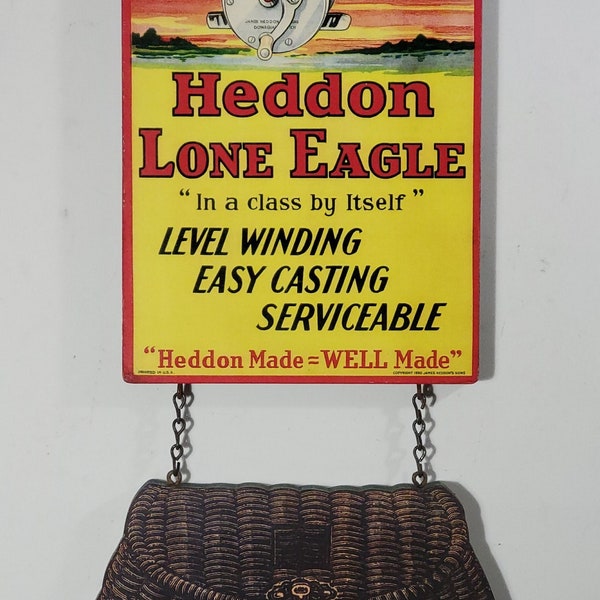 Heddon Fishing Sign - Etsy