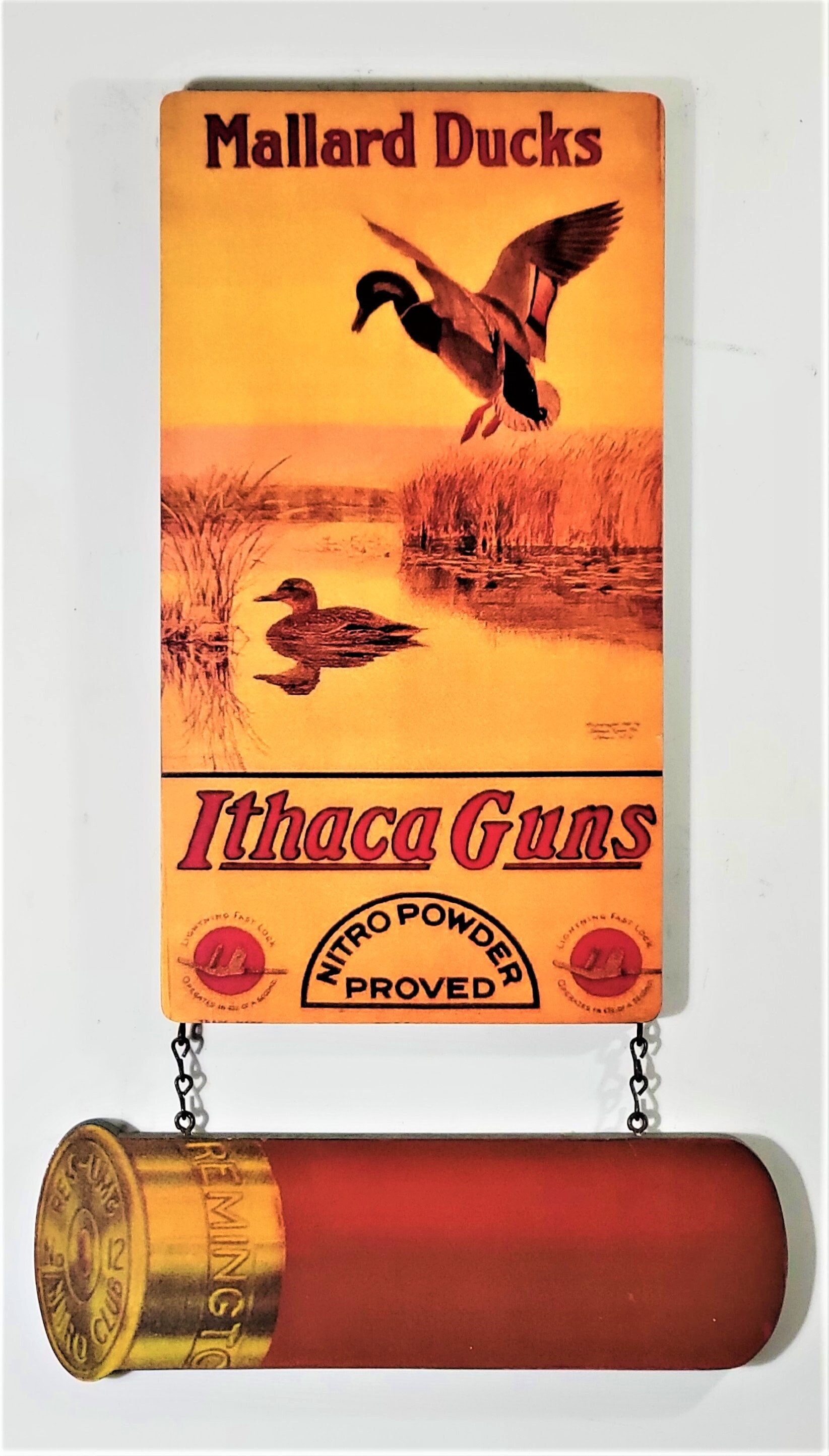 1912 ITHACA GUNS Mallard Ducks Nitro Powder Proved Sign - Etsy