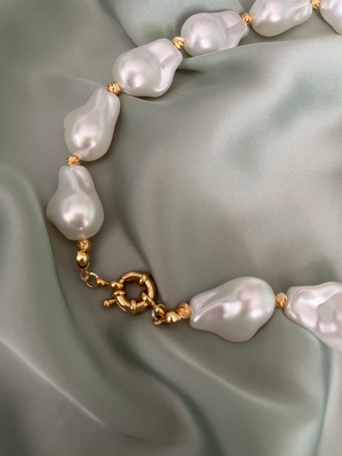 Acrylic Baroque Pearl Necklace Baroque Pearl Choker - Etsy