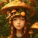Charming Fungi Fairy Illustration #2 - Art Print, Botanical & Fantasy ...