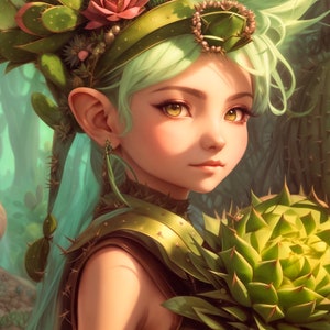 Cacti Conjuror Art Print #2 - Botanical, Desert & Fantasy Inspired ...