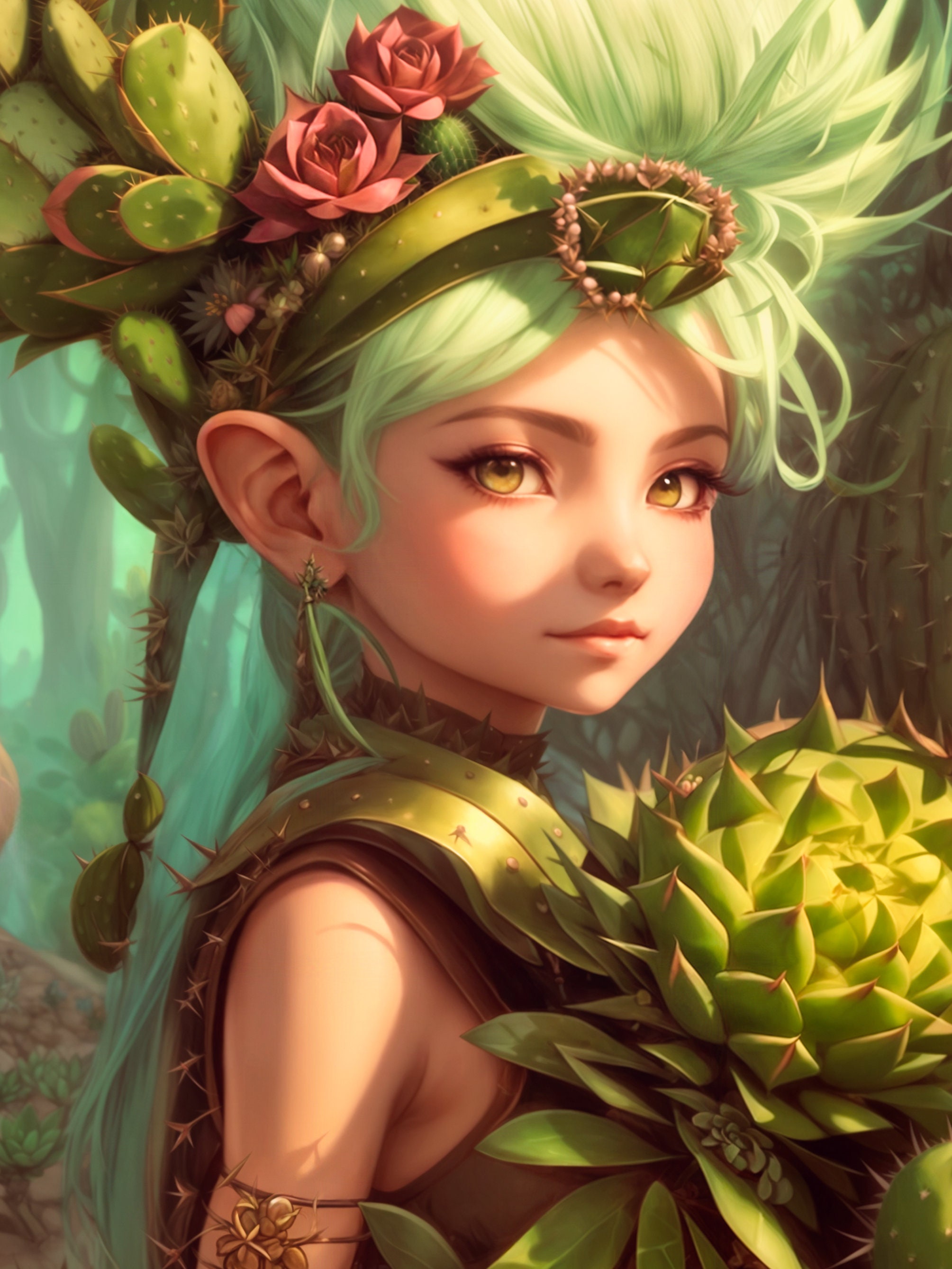 Cacti Conjuror Art Print #2 - Botanical, Desert & Fantasy Inspired ...