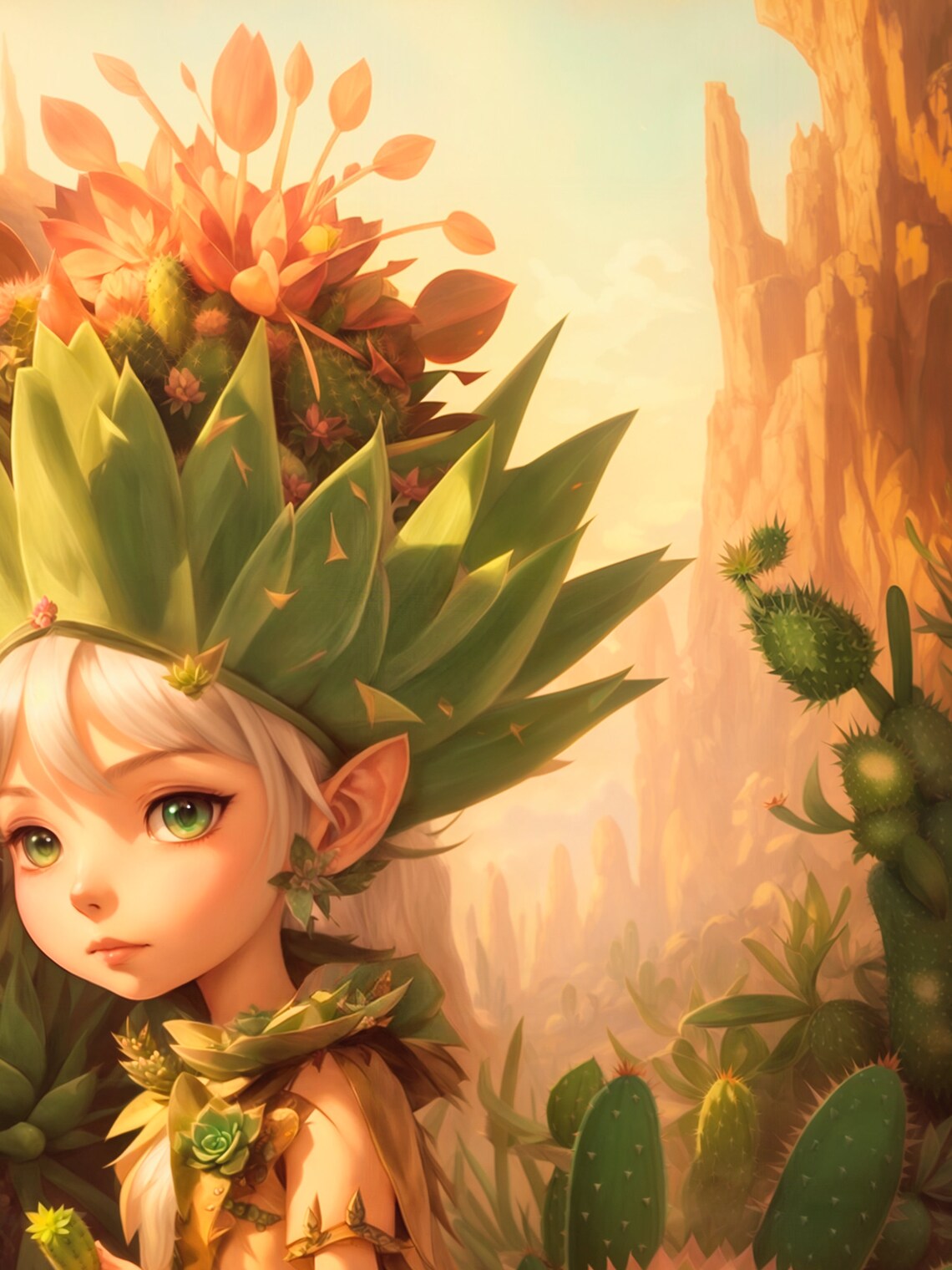 Cacti Conjuror Art Print #3 - Botanical, Desert & Fantasy Inspired ...