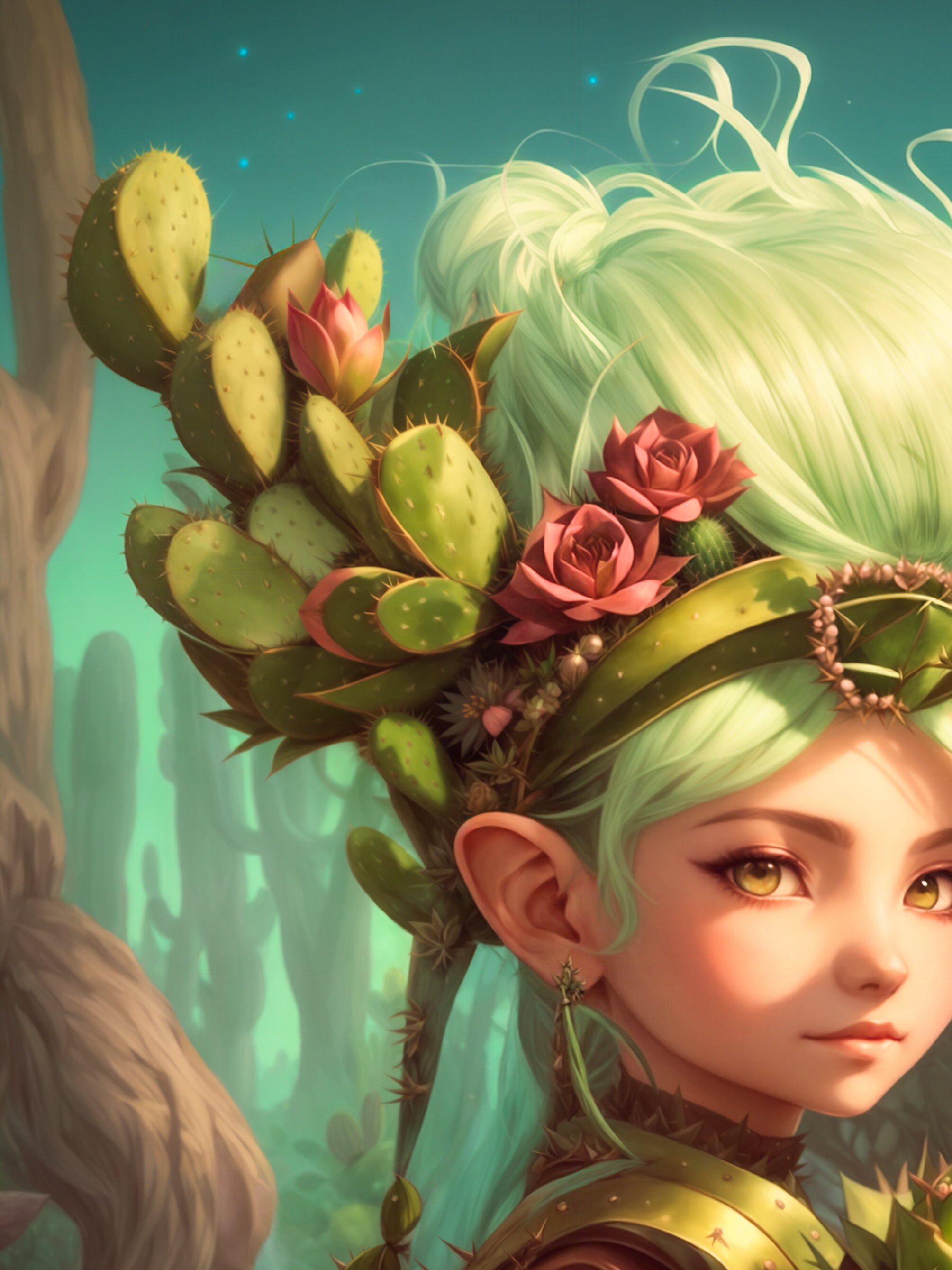 Cacti Conjuror Art Print #2 - Botanical, Desert & Fantasy Inspired ...