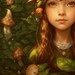 Charming Fungi Fairy Illustration #2 - Art Print, Botanical & Fantasy ...