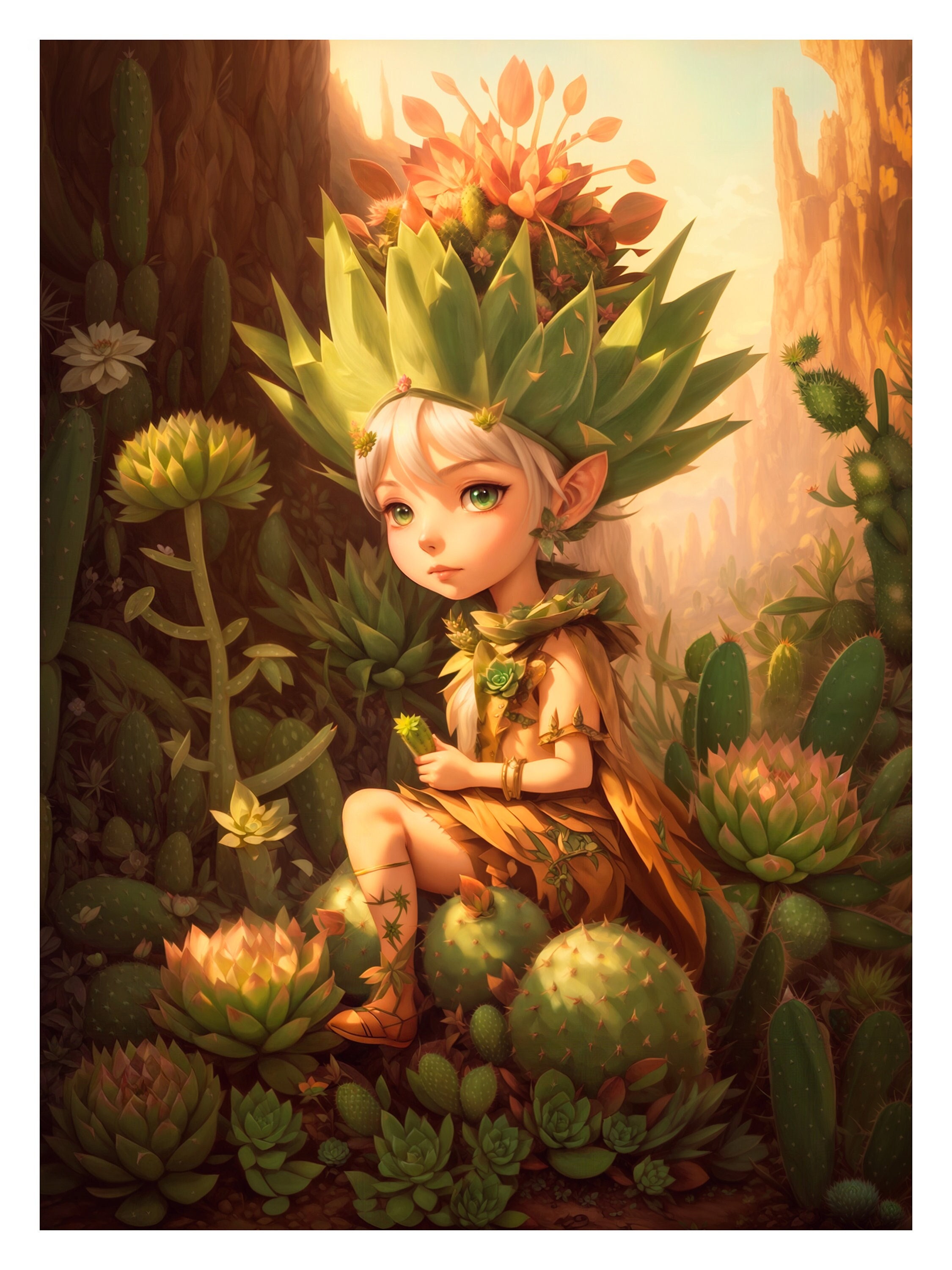 Cacti Conjuror Art Print #3 - Botanical, Desert & Fantasy Inspired ...