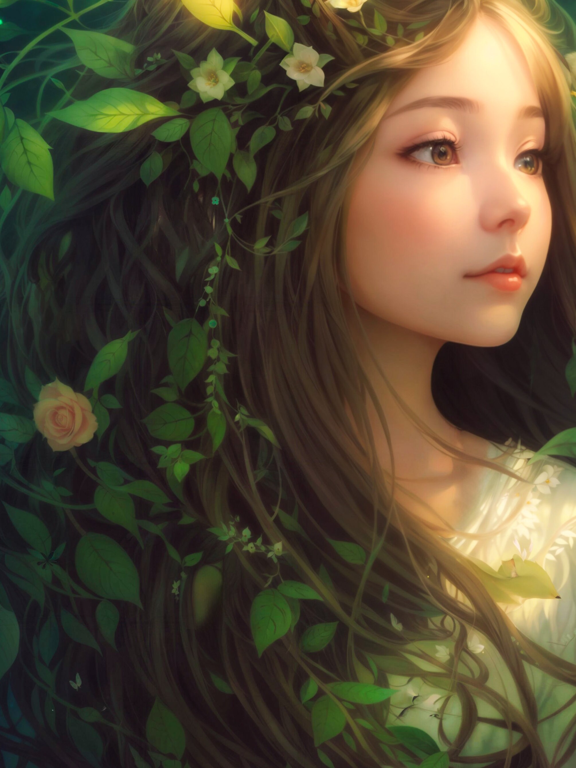 Magical Willow Wisp Illustration, Fantasy Forest Art, Whimsical Home ...