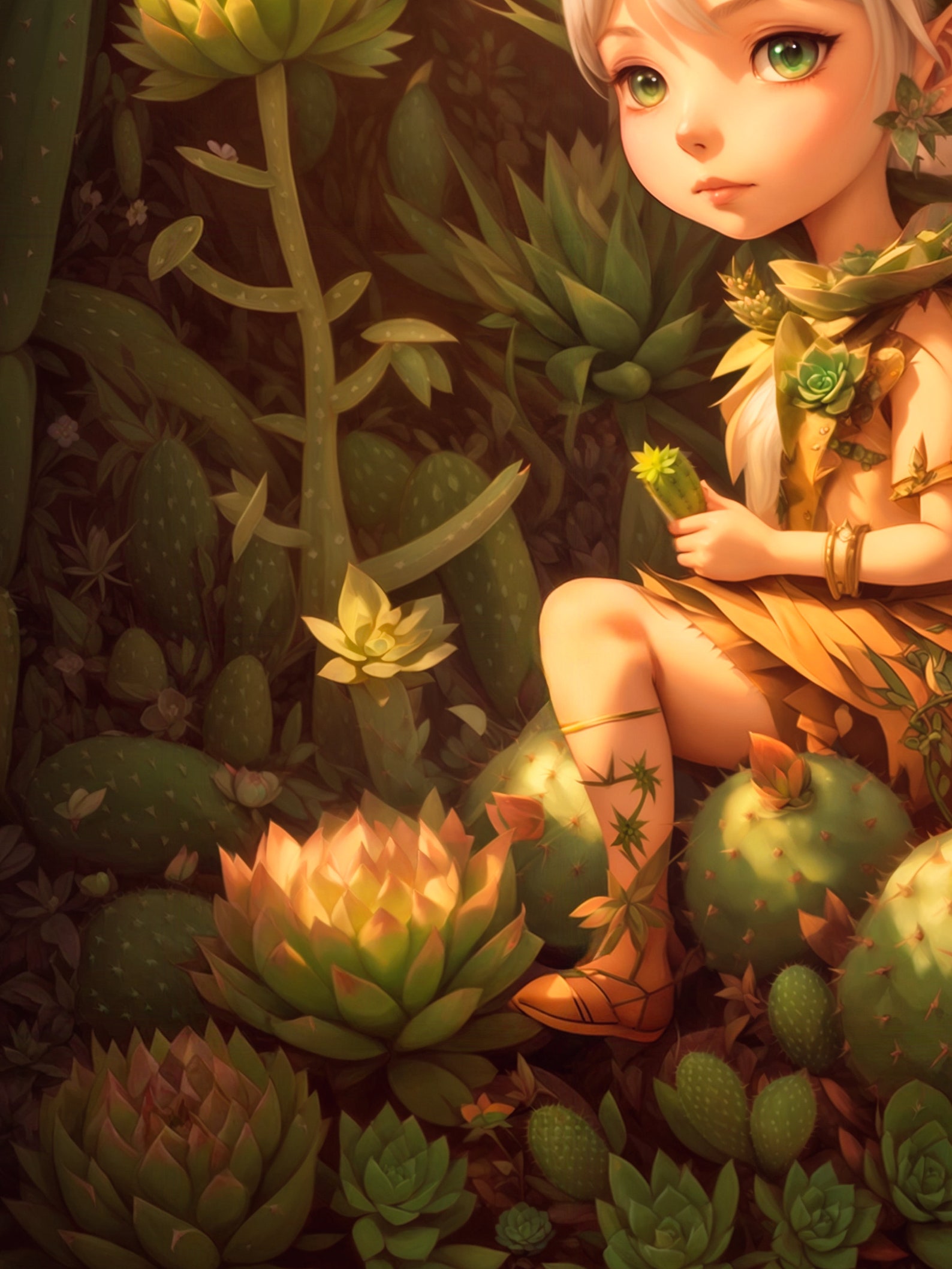 Cacti Conjuror Art Print #3 - Botanical, Desert & Fantasy Inspired ...