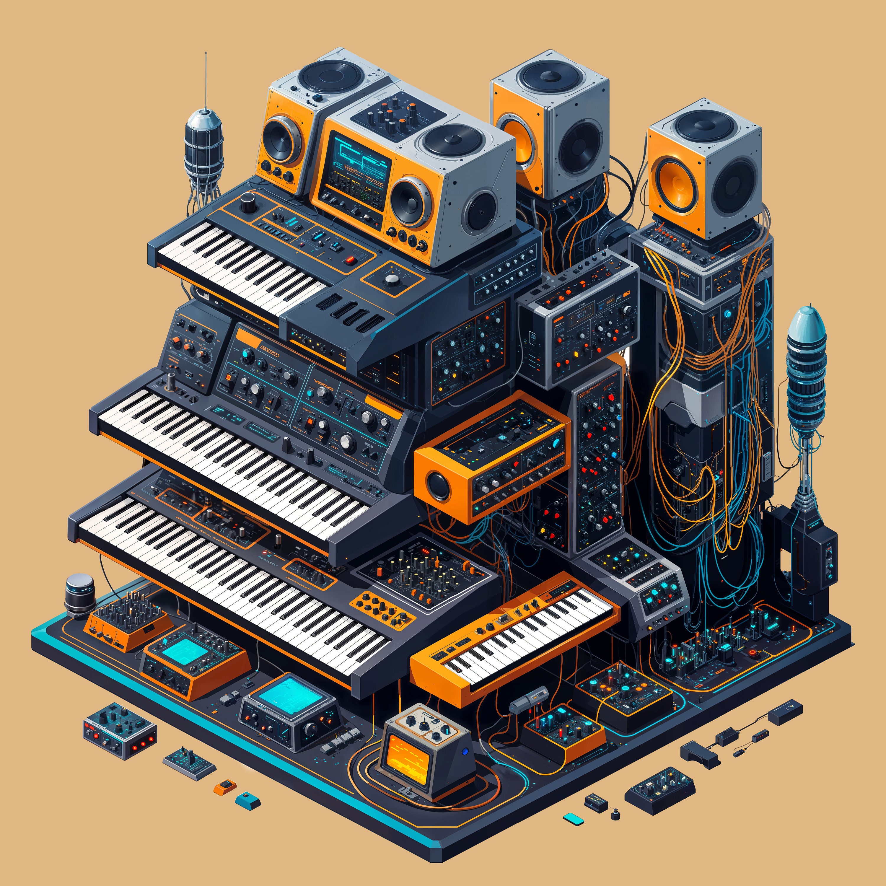 Synth City Unisex Bella & Canvas T- Shirt, Synthwave Illustration ...