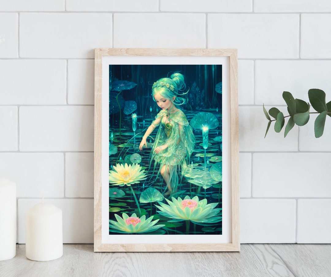 Magical Fairy Art, Enchanted Garden Art, Whimsical Nursery Decor, Elf ...