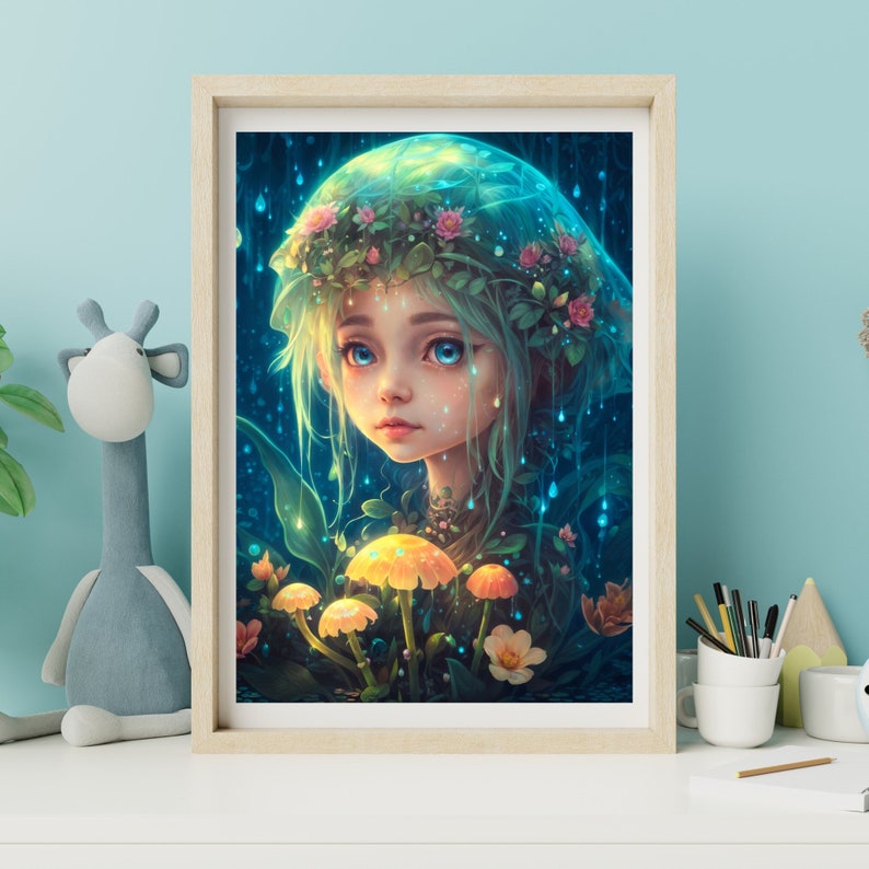 Enchanting Fairy Art, Dewdrop Dancer, Nursery Art, Elf Girl ...