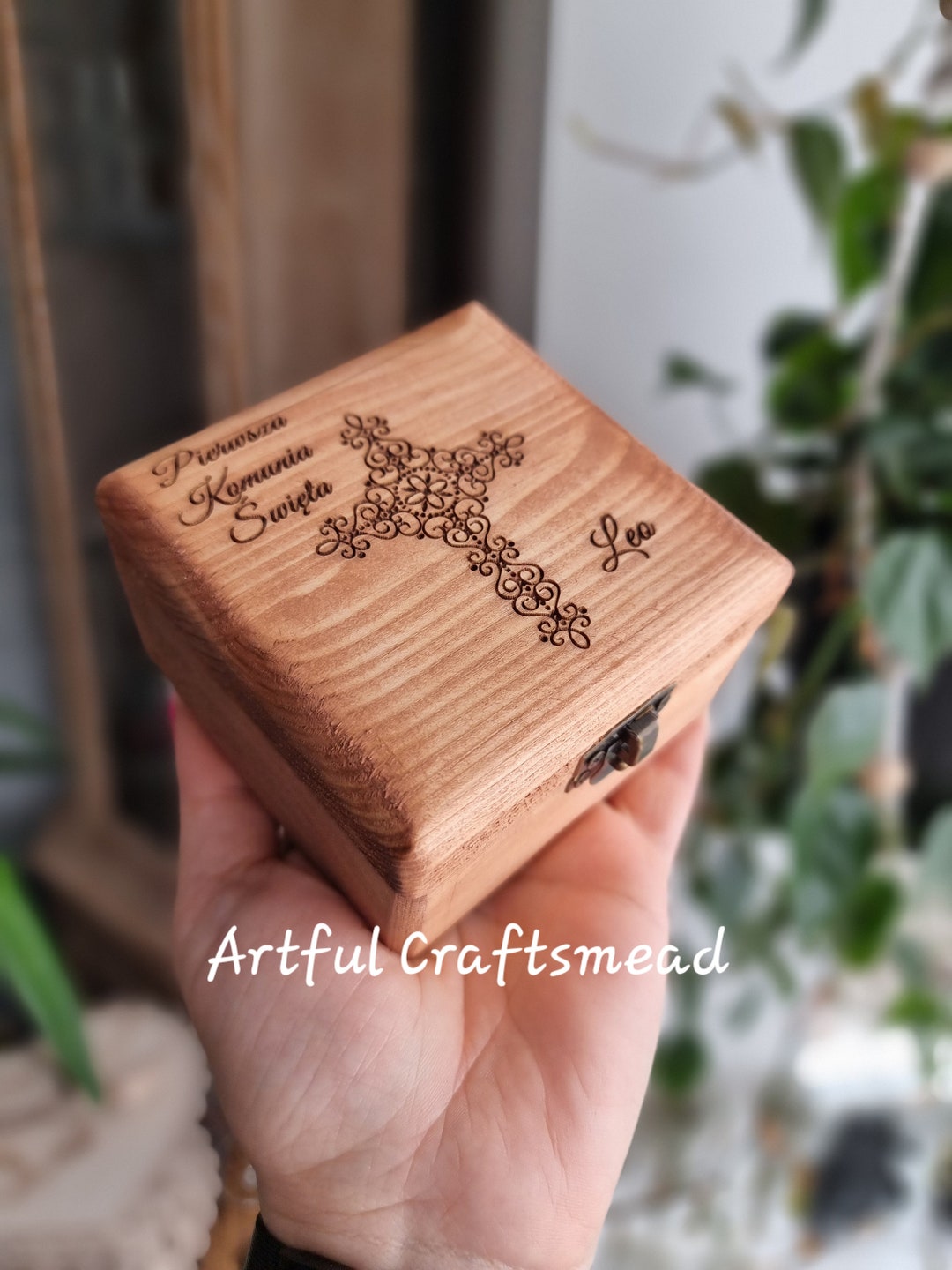 Personalized Wood Rosary Box, Customized Any Message Rosary Box ...