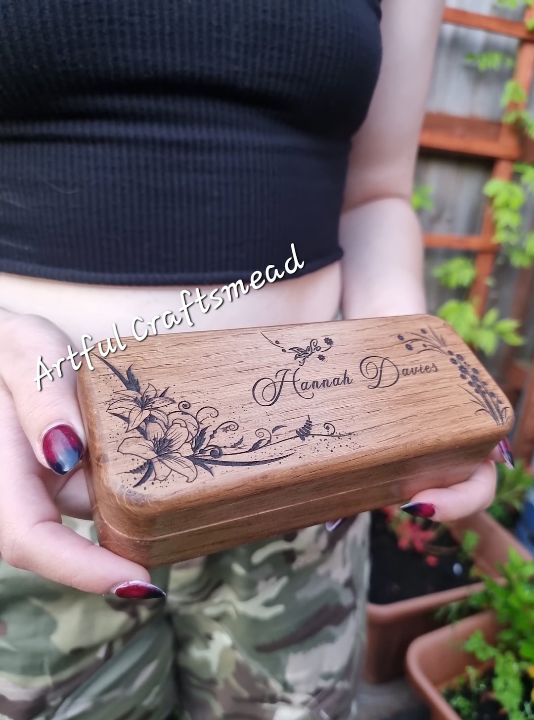 Personalized Pine or Oak Wood Pencil Case, Pencil Box With Name and ...