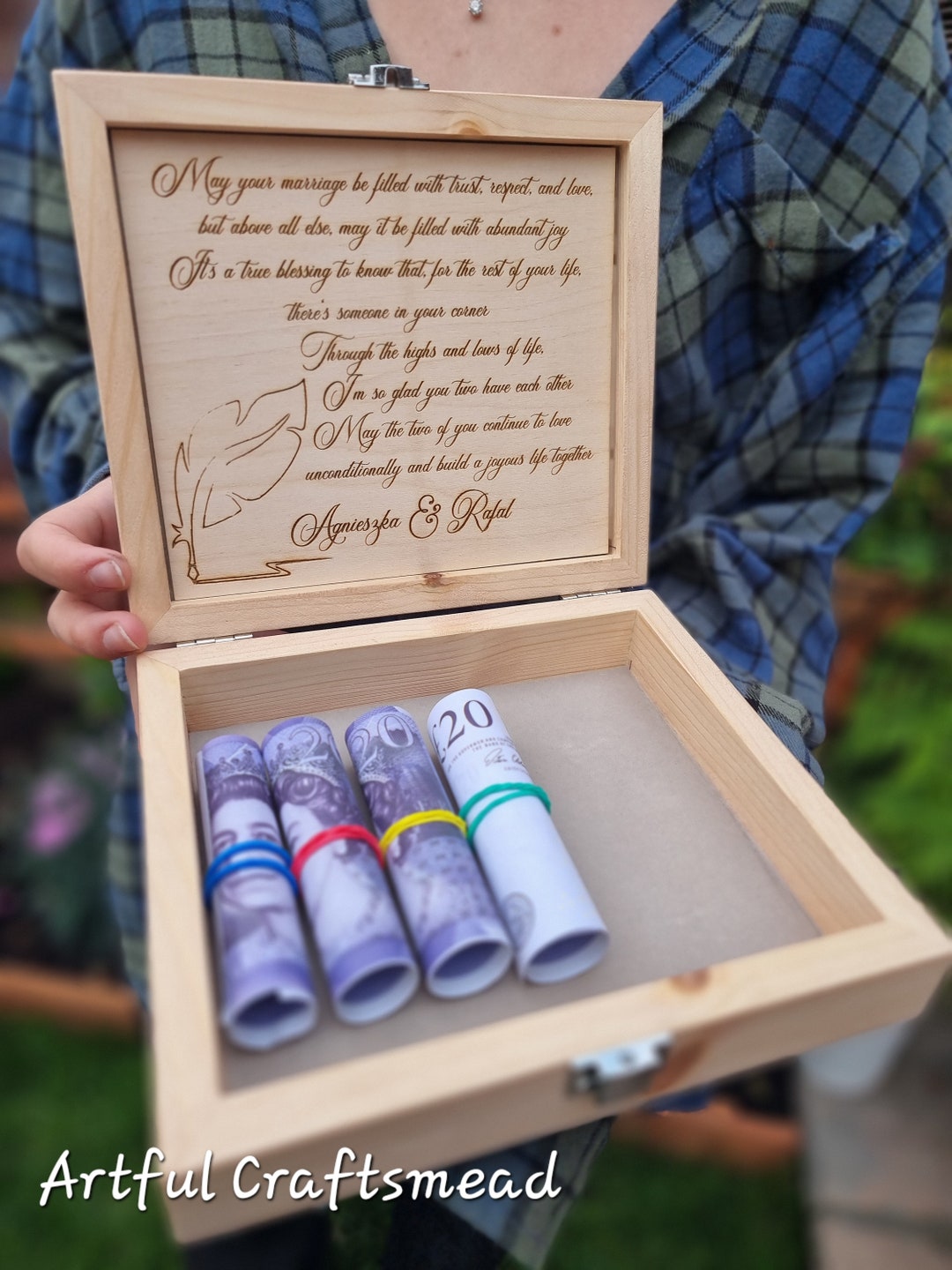 Wooden Wedding Box, Unique Way to Give Money as a Wedding Gift, Our ...