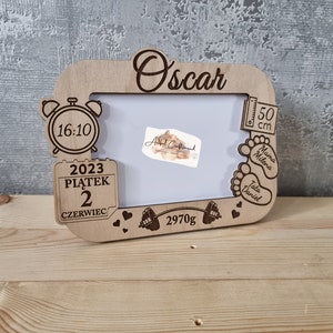 Personalised Wooden Photo Frame for Kids, Gift for Children, Baby ...