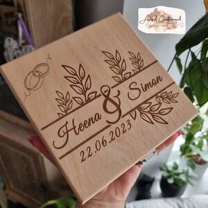 Wooden Wedding Box, Unique Way to Give Money as a Wedding Gift, Our ...
