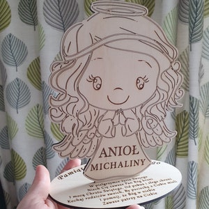 Personalised Wooden Angel, Remembrance, Guardian Angel With Engraving ...