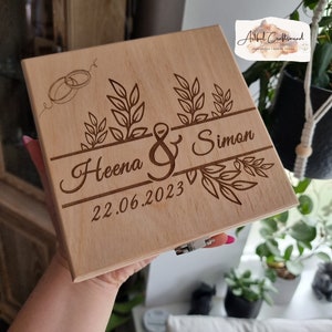 Wooden Wedding Box, Unique Way to Give Money as a Wedding Gift, Our ...