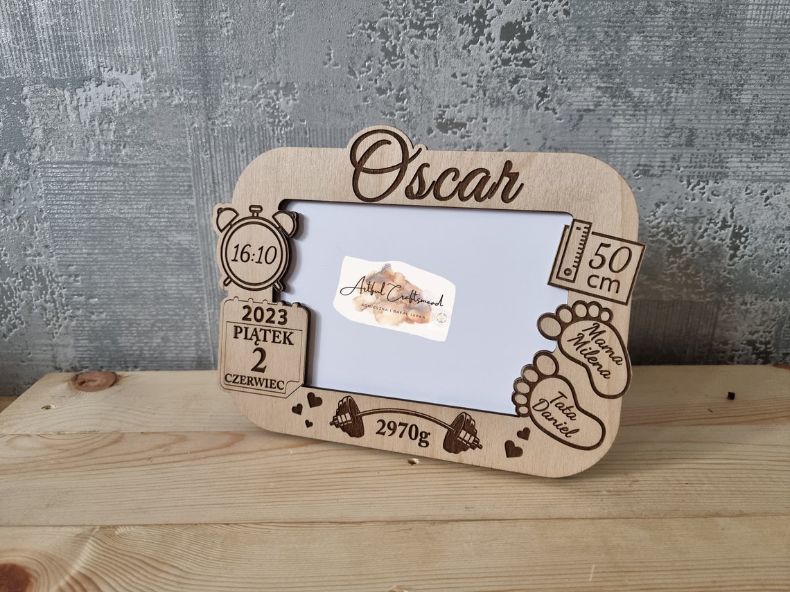 Personalised Wooden Photo Frame for Kids Gift for Children - Etsy
