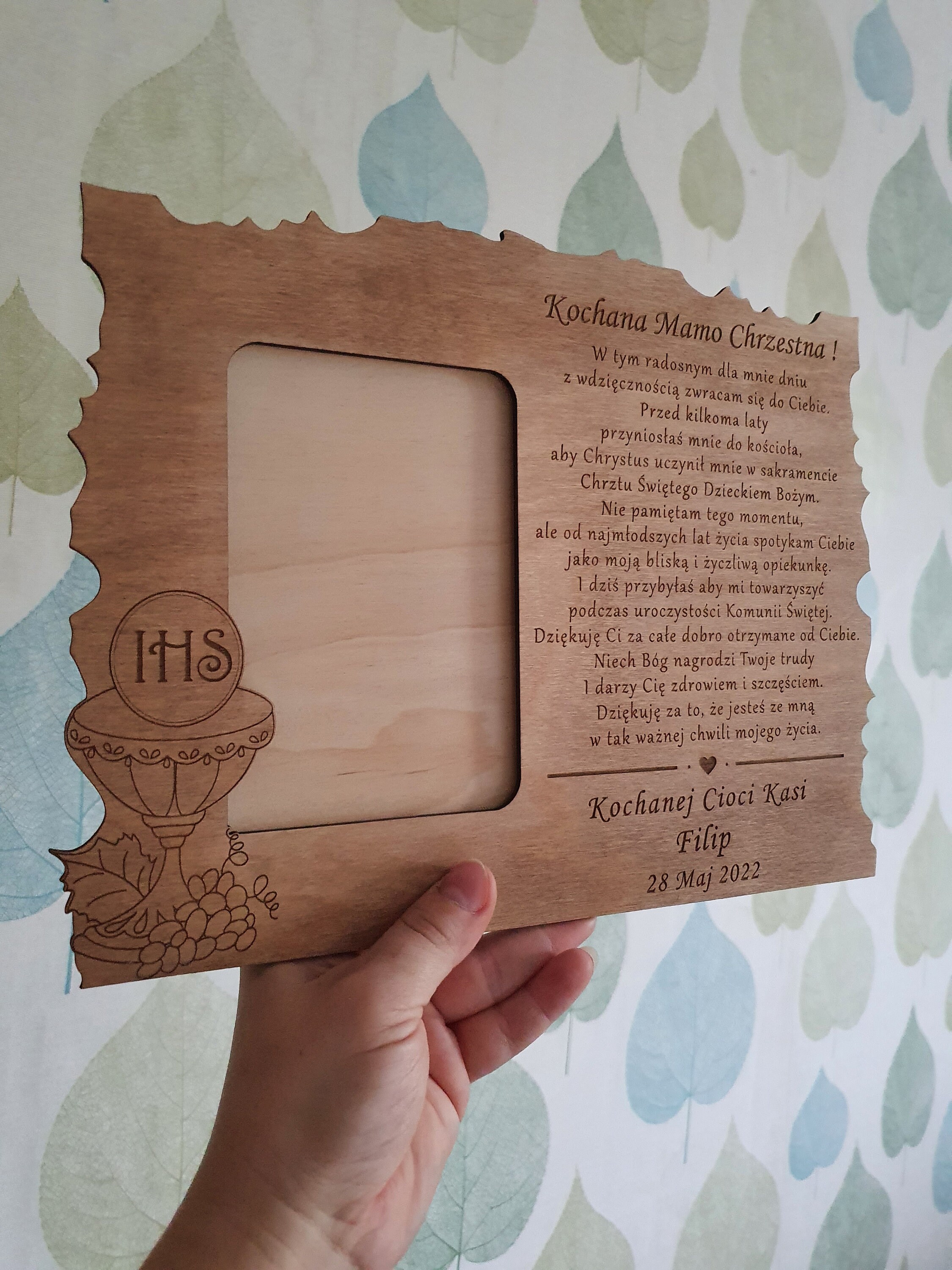 First Holy Communion Photo Frame - Personalised Name Photo Frame ...