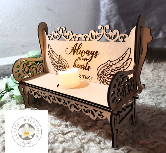 Personalised in Loving Memory Small Large Bench Chair - Etsy