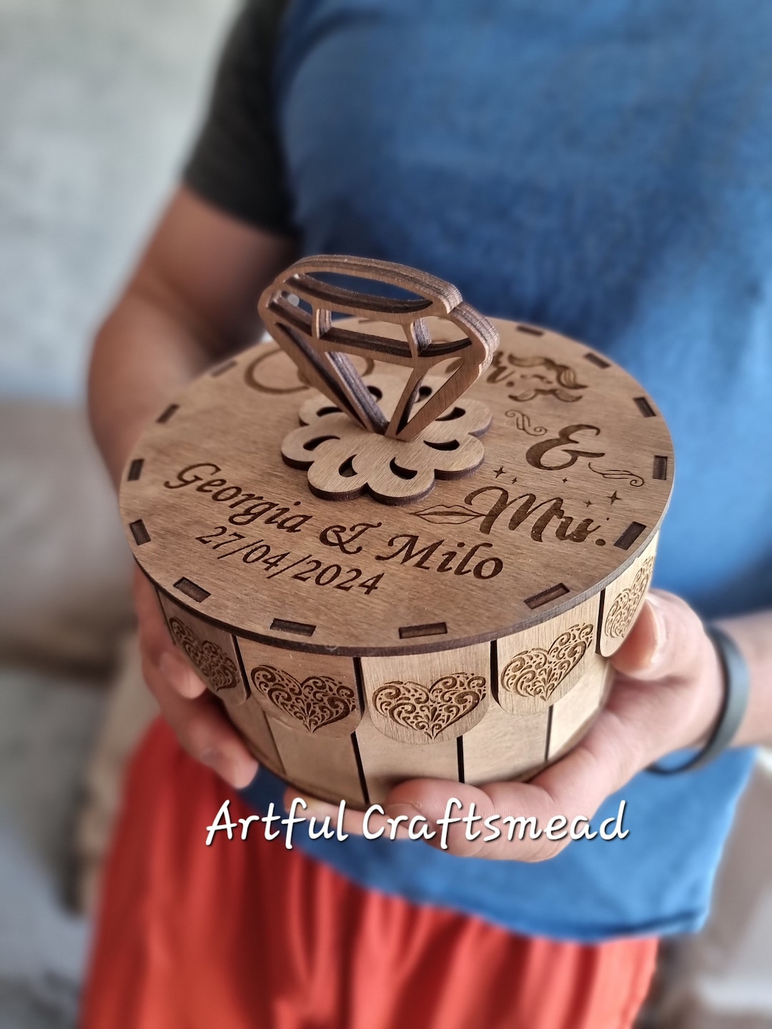 Wooden Wedding Box, Unique Way to Give Money as a Wedding Gift, Our ...