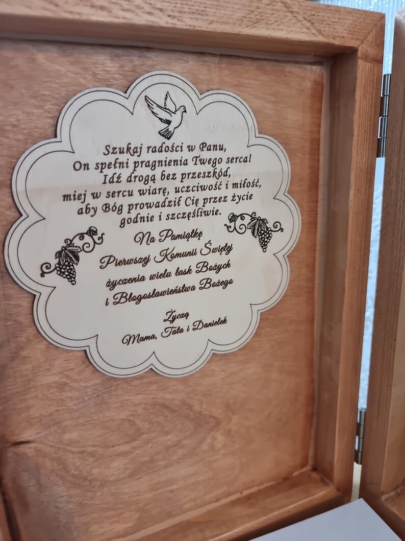 Personalised Wooden Bible Box | First Holy Communion Keepsake ...