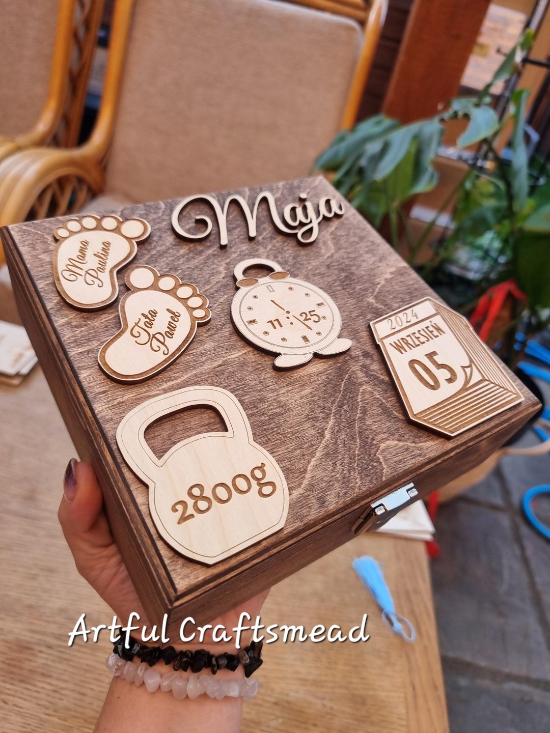 Wooden Metric Box for Child, Box for Baby, Welcome to the World Box ...
