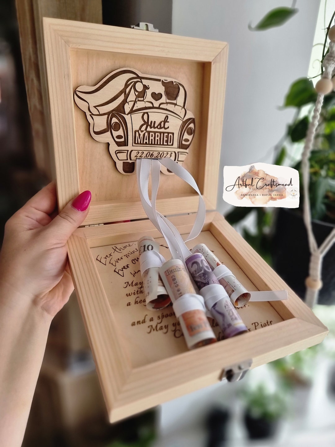 Wooden Wedding Box, Unique Way to Give Money as a Wedding Gift, Our ...