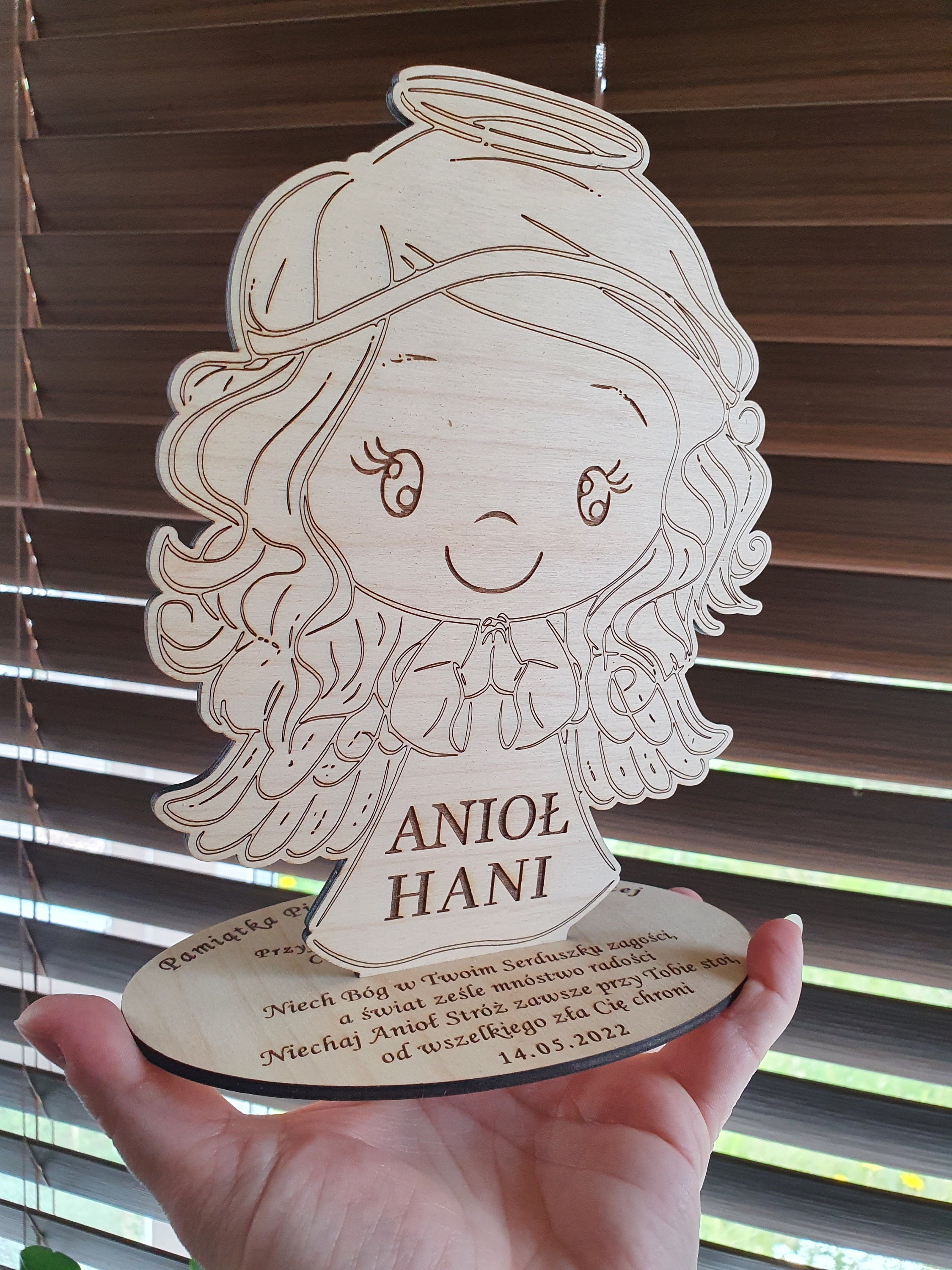 Personalised Wooden Angel, Remembrance, Guardian Angel With Engraving ...