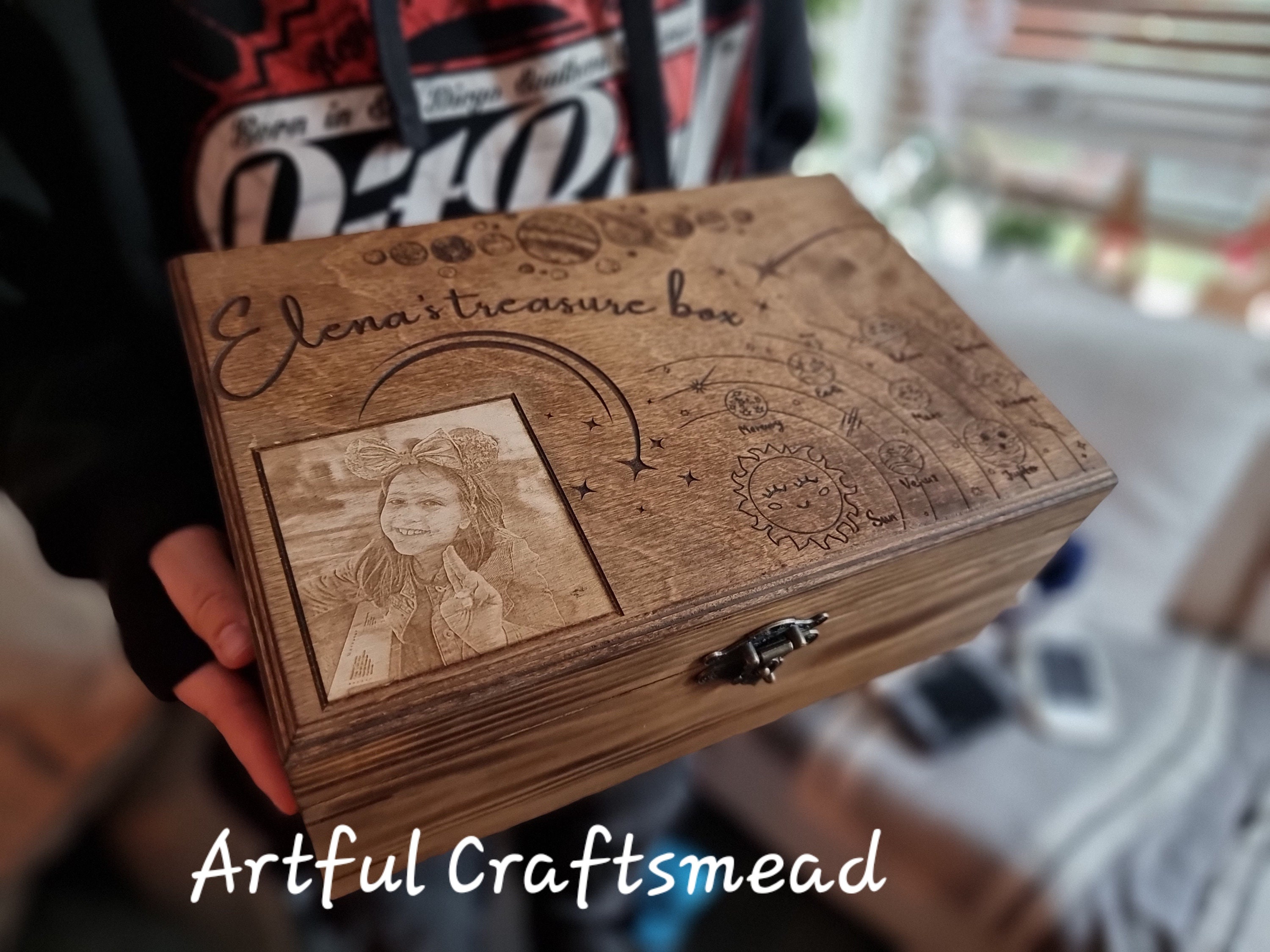 Handcrafted Personalized Wooden Treasure Box, Wooden Gift for All ...