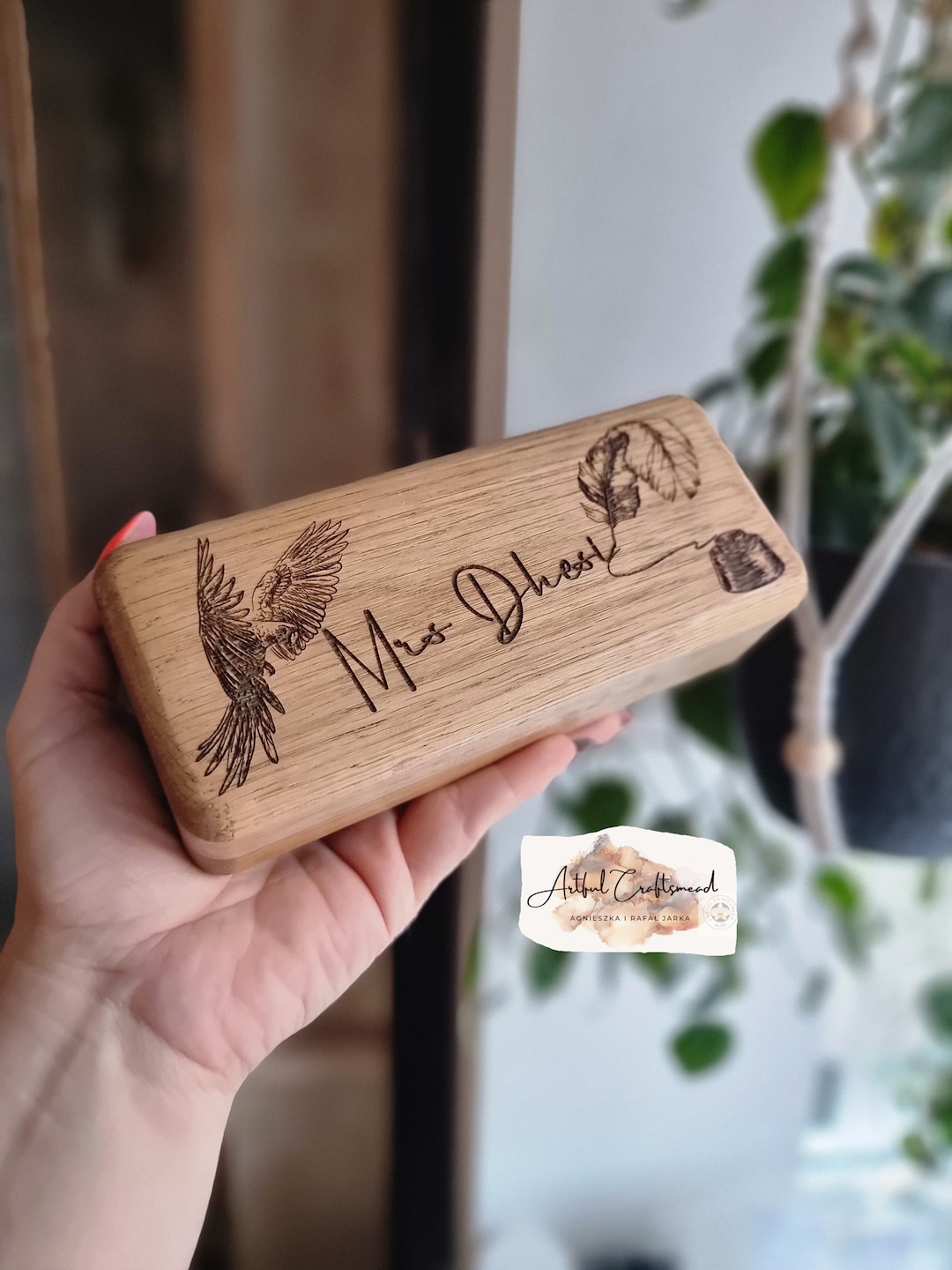 Personalized Oak Wood Pen Box Case, Special Gift, Indyvidual Gift, Pen ...