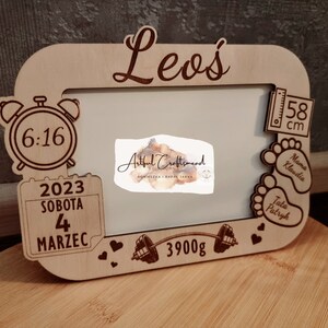Personalised Wooden Photo Frame for Kids, Gift for Children, Baby ...