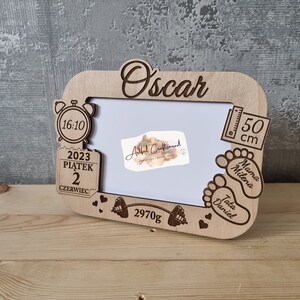 Personalised Wooden Photo Frame for Kids, Gift for Children, Baby ...
