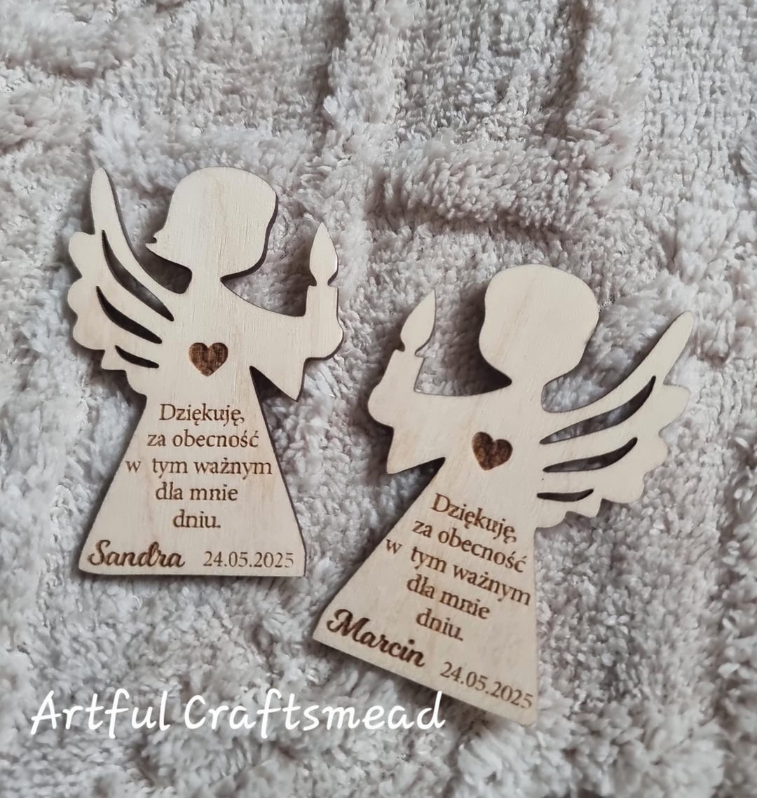 Personalized Heartfelt Thank You Magnets in the Shape of Angelic ...