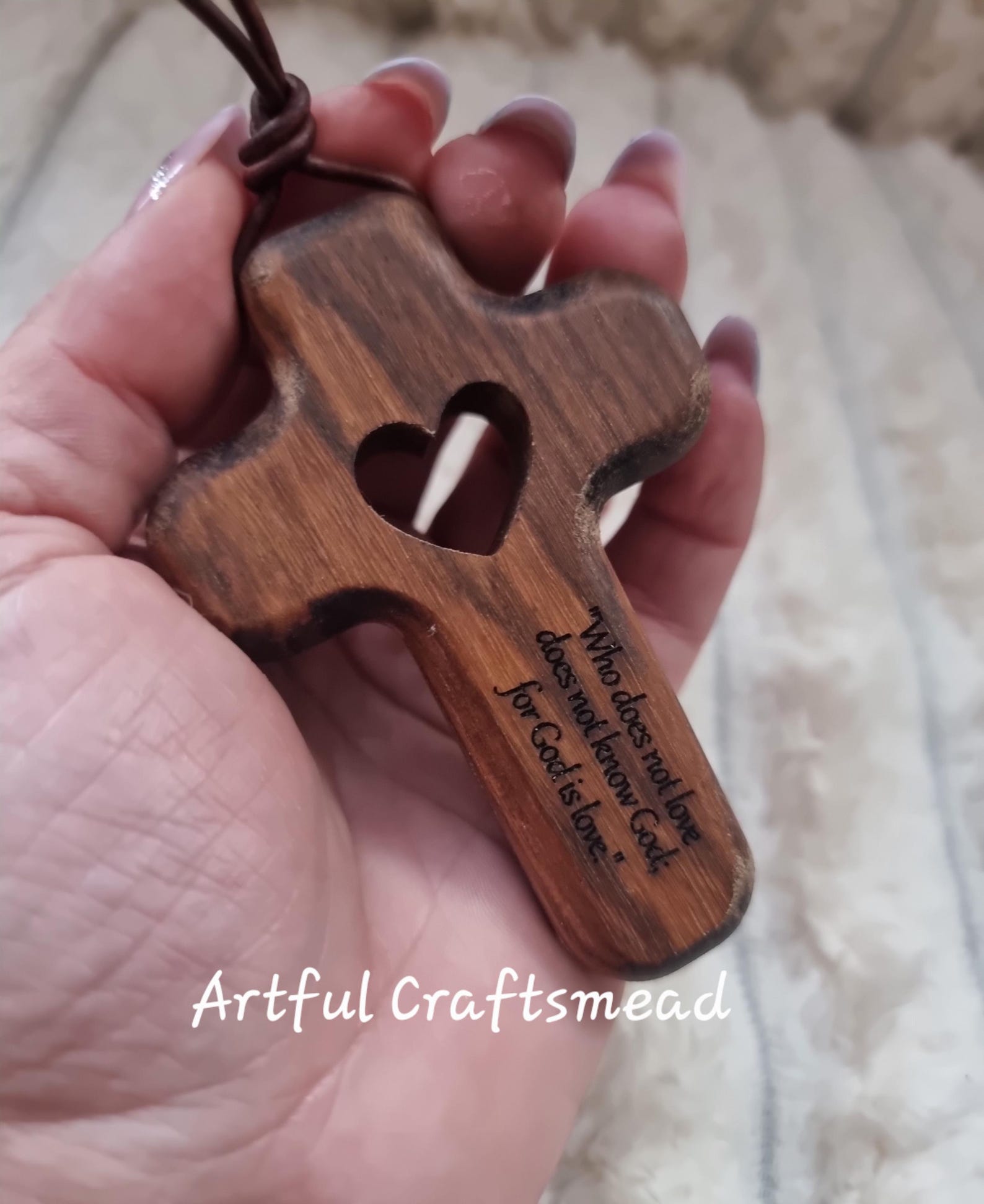 Beautiful Handcrafted Hardwood Cross, Personalized With Name and ...