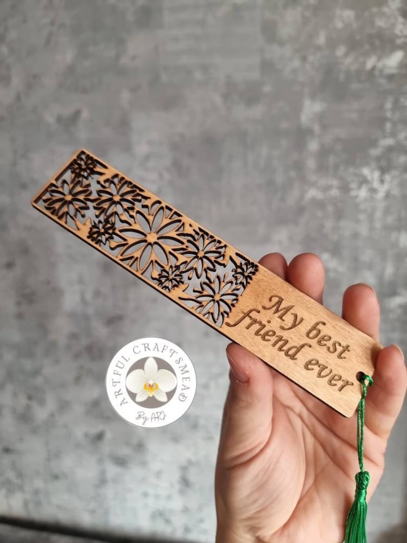 Personalised Engraved Wooden Bookmark Gift for a Book Lover - Etsy