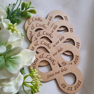 Personalised Wooden Wedding Magnet Infinity, Stunning "save the Date ...