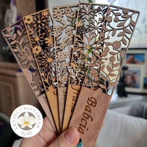 Personalised Engraved Wooden Bookmark, Gift for a Book Lover, Mum Dad ...